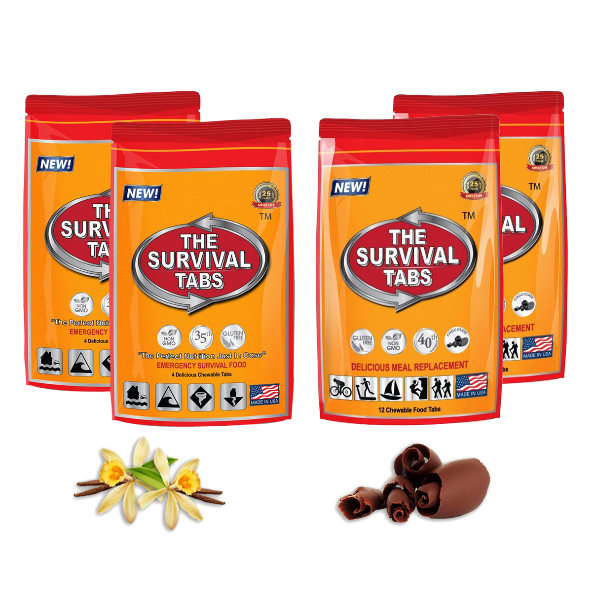 Survival Tabs 8-Day Emergency Food Supply – 96 Tabs for Tornado, Hurri ...
